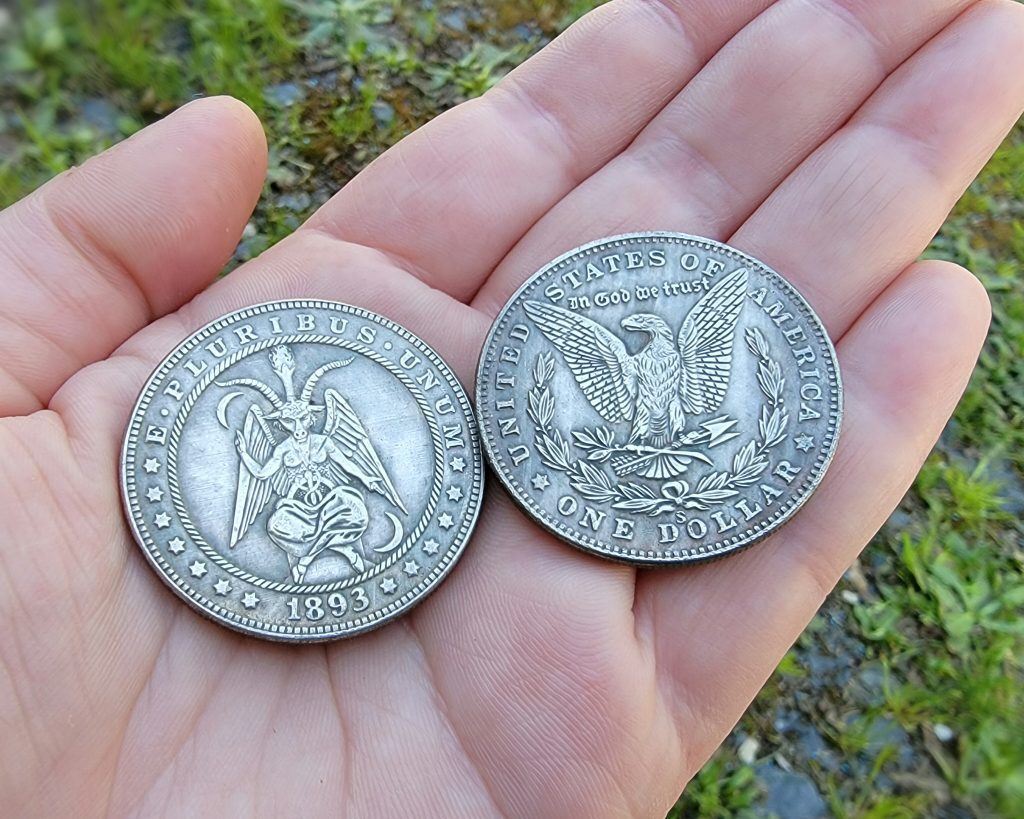 X2 Baphomet Coin, Satanic Coin, Occult Items - Oddities For Sale has unique