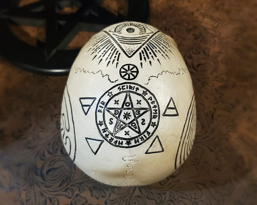 Witchcraft Skull, All Seeing Eye, Pagan Skull, Gothic Decor - Oddities ...