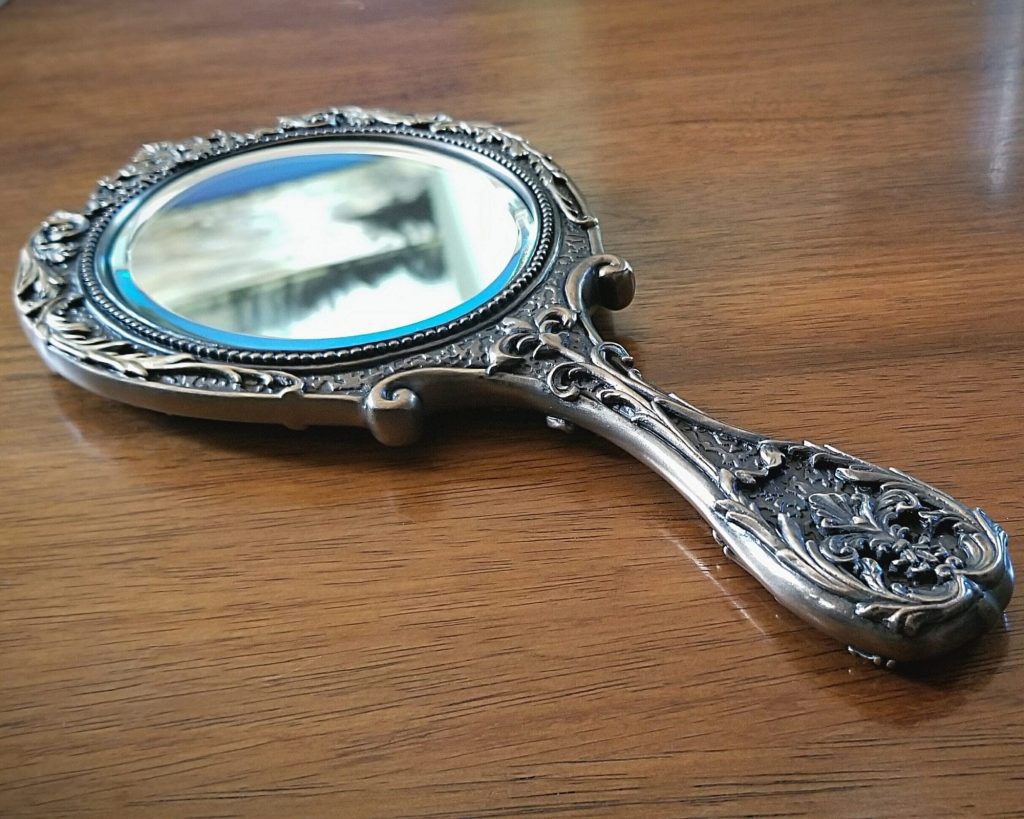 Skull Hand Mirror, Gothic Decor, Bronze Skull Mirror - Oddities For ...