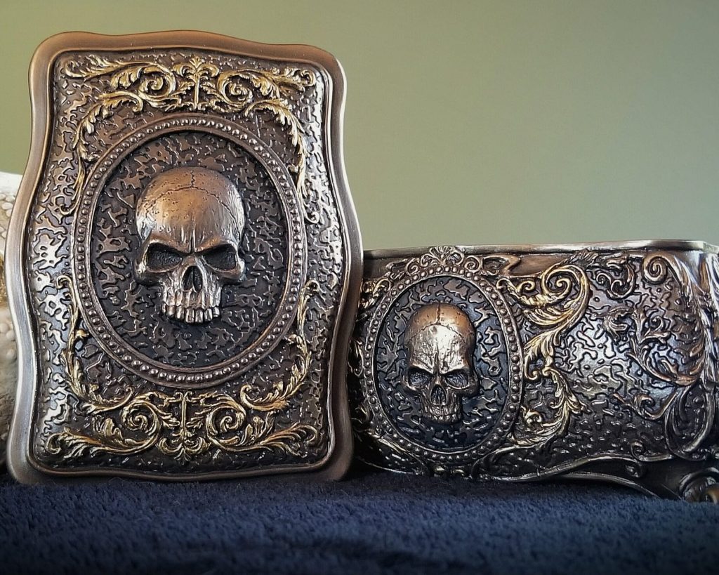Bronze Skull Jewelry Box, Gothic Decor, Skull Trinket Box - Oddities ...
