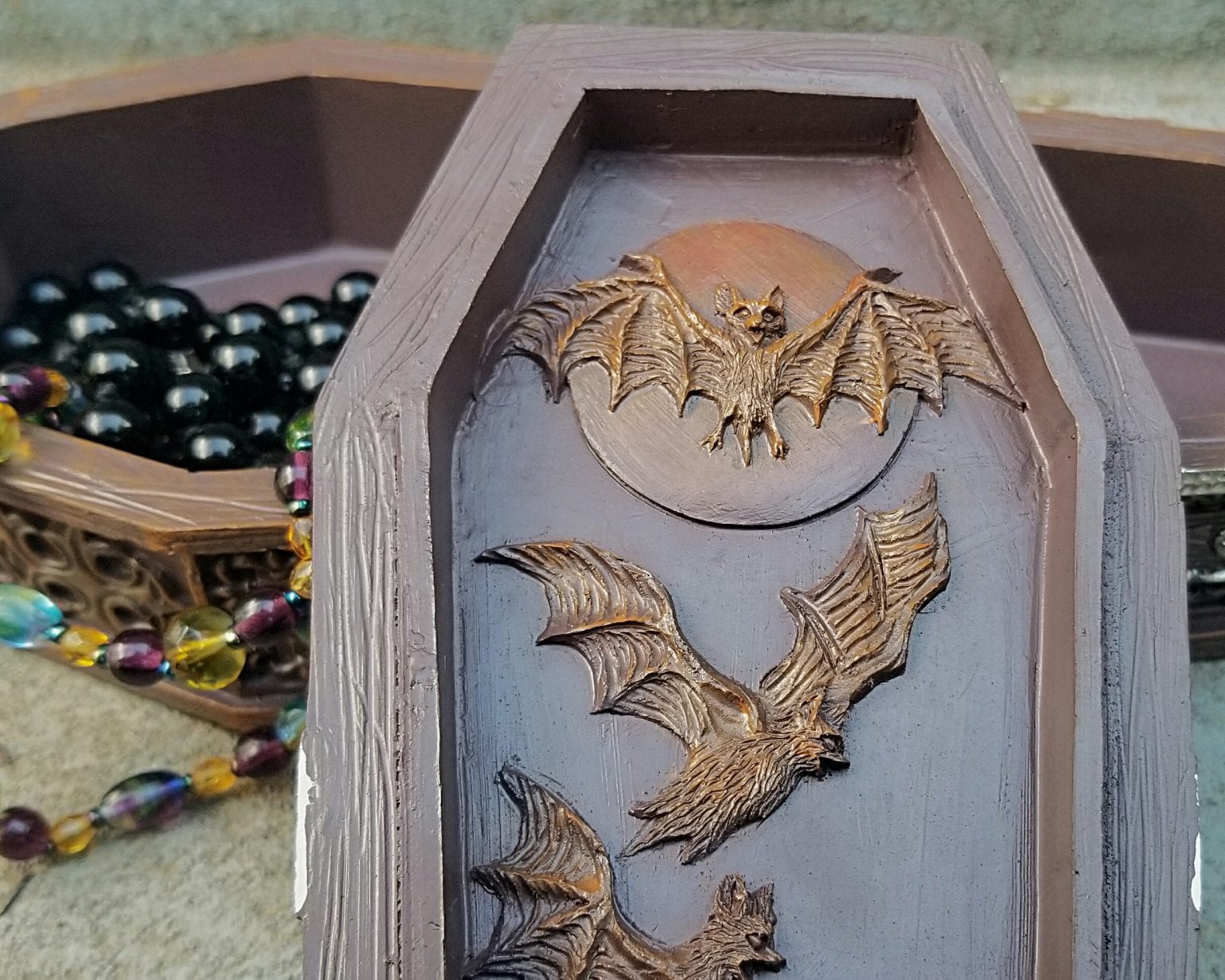 Bat Coffin Jewelry Box, Casket Trinket Box, Gothic Decor - Oddities For ...