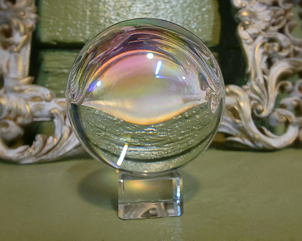 80mm Large Aurora Crystal Ball, Rainbow Glass Ball, 3.15 inch ...