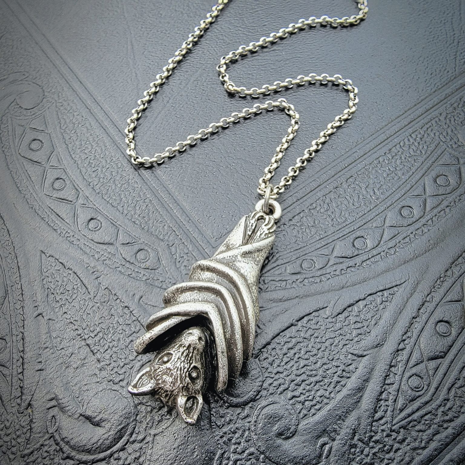 Hanging Bat Necklace, Gothic Jewelry - Oddities For Sale has unique