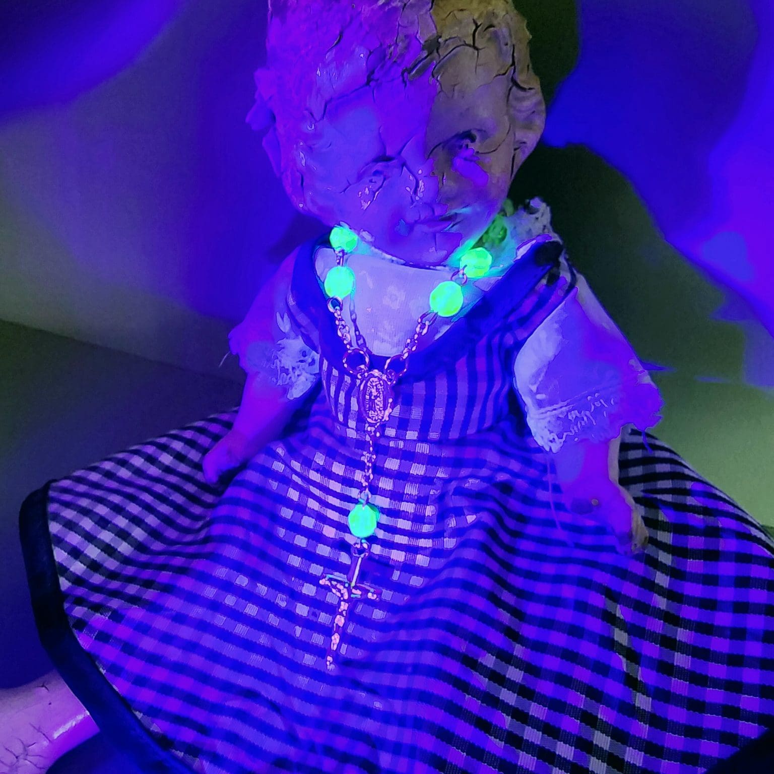 Miniature Radioactive Rosary, Uranium Glass Baby Rosary, Vaseline Glass ...