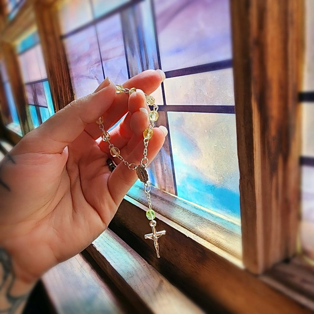 Miniature Radioactive Rosary, Uranium Glass Baby Rosary, Vaseline Glass ...