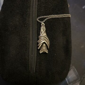 Hanging Bat Necklace, Gothic Jewelry - Oddities For Sale has unique