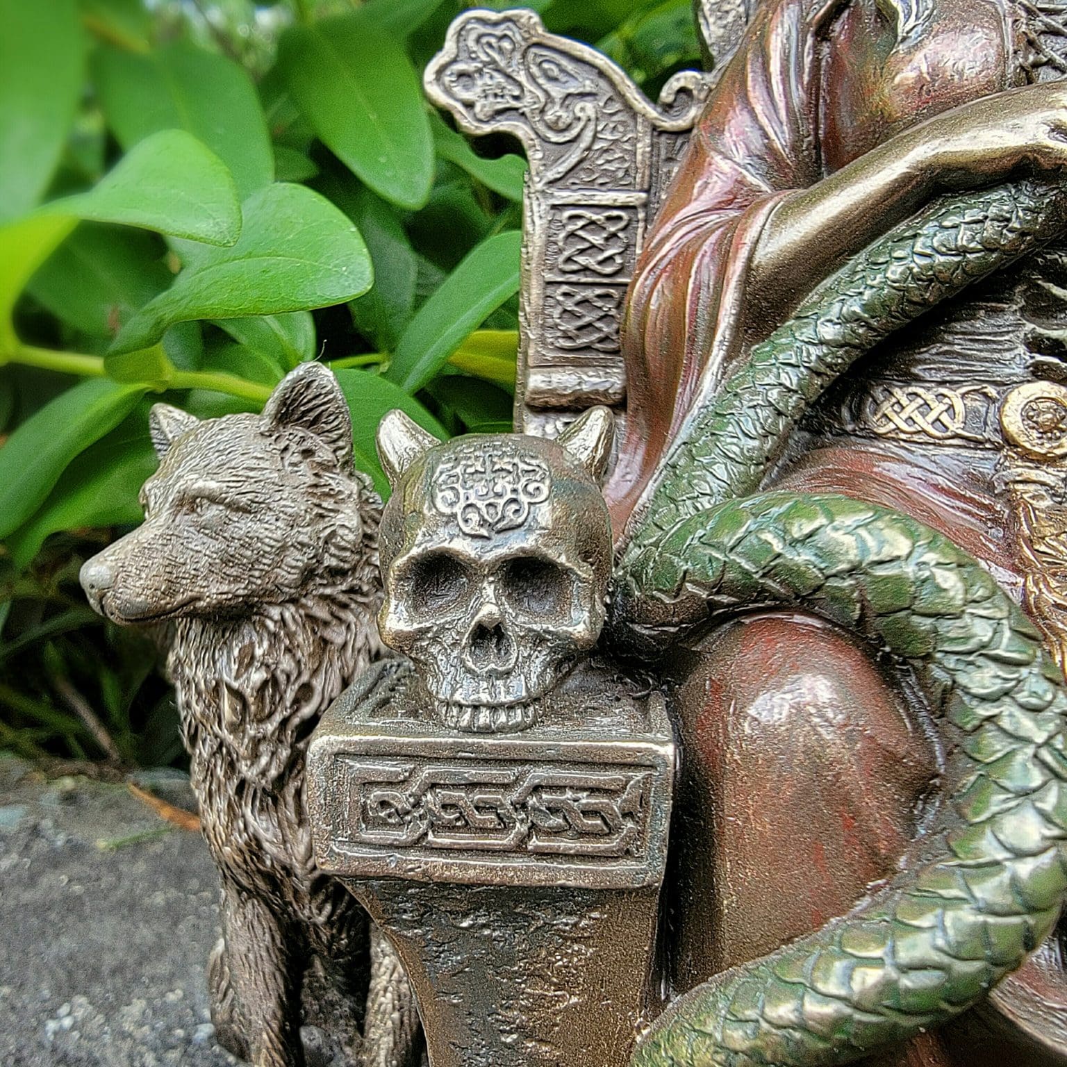 Large Bronze Hel Statue, Norse Goddess of Death, Viking decor ...