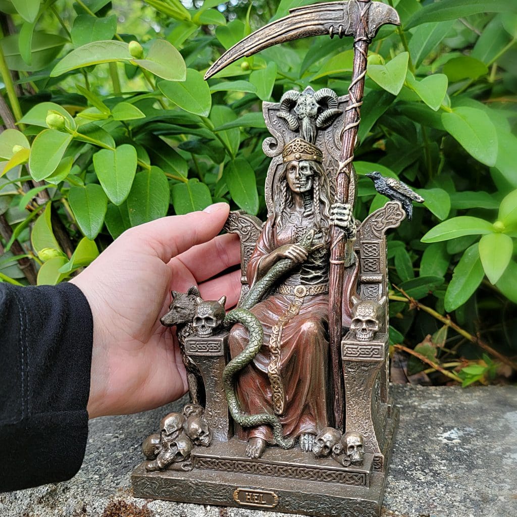 Large Bronze Hel Statue, Norse Goddess of Death, Viking decor ...
