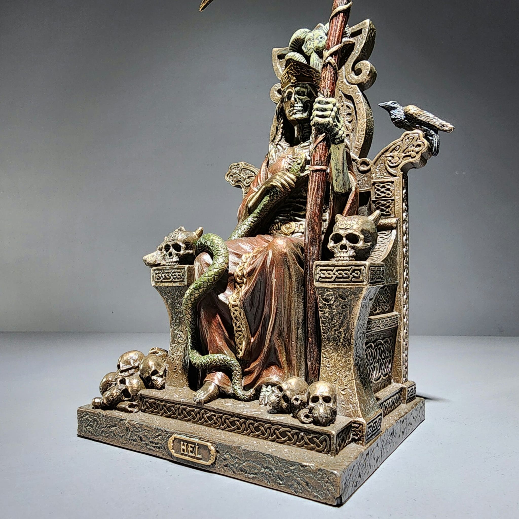 Large Bronze Hel Statue, Norse Goddess of Death, Viking decor ...