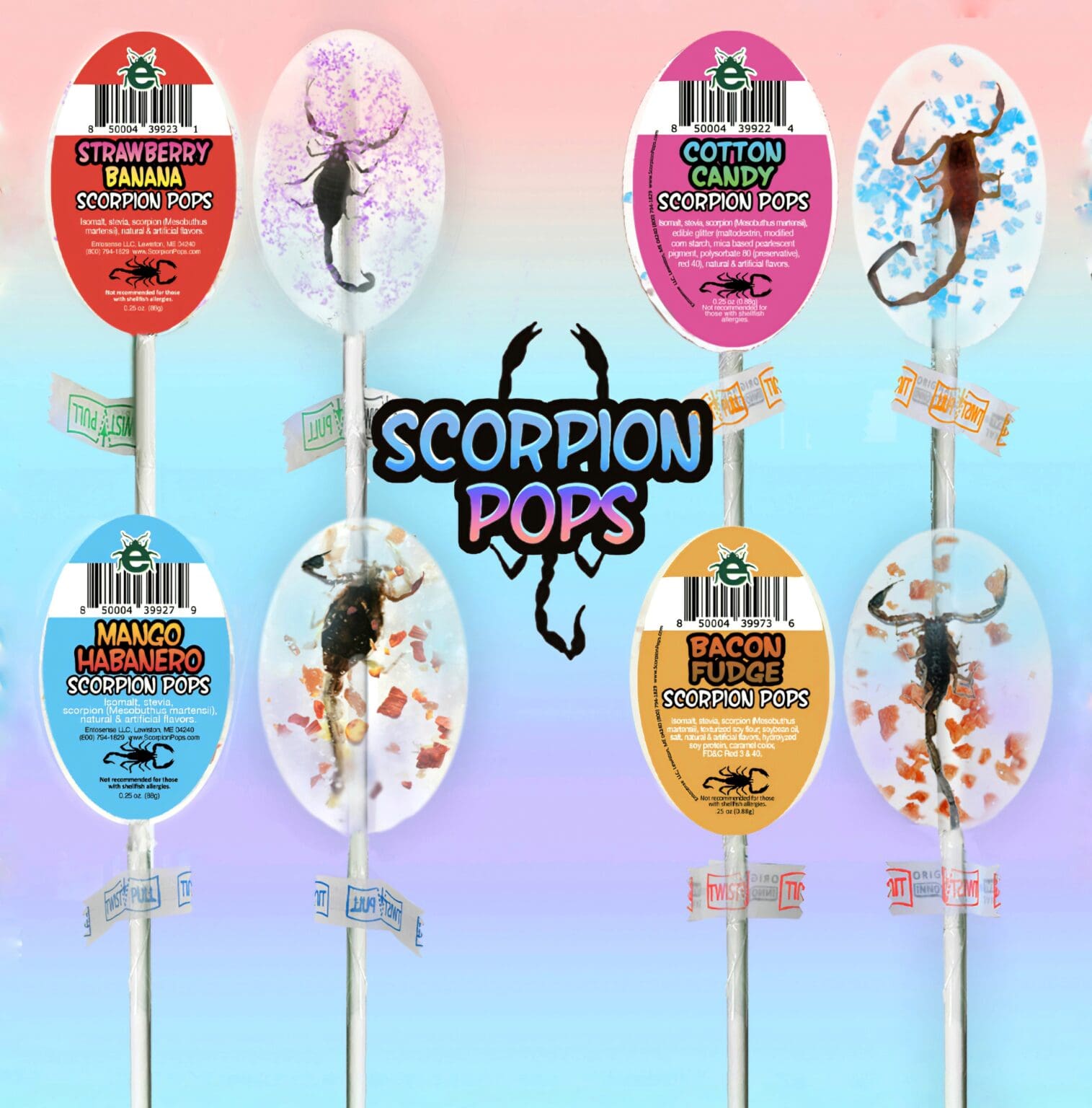 Real Scorpion Lollipop Variety Pack - Oddities For Sale has unique